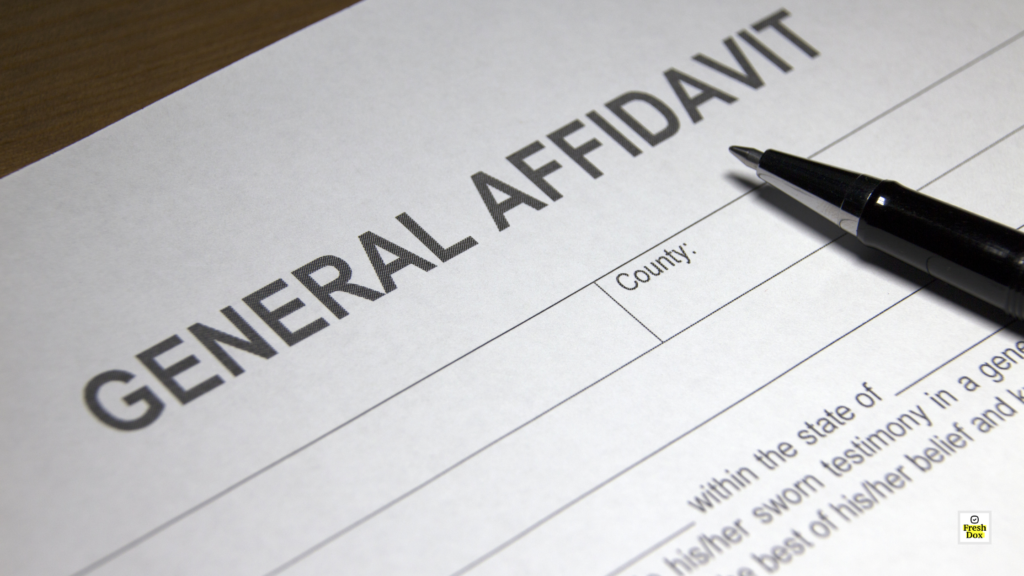 General Affidavit Template - Freshdox
