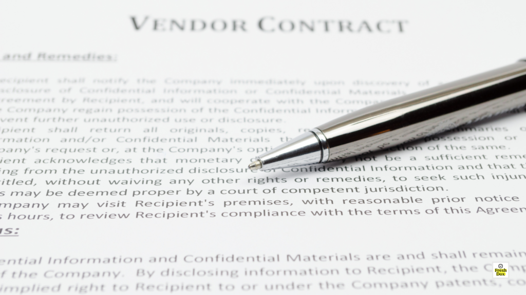 Vendor Contract Template - Freshdox