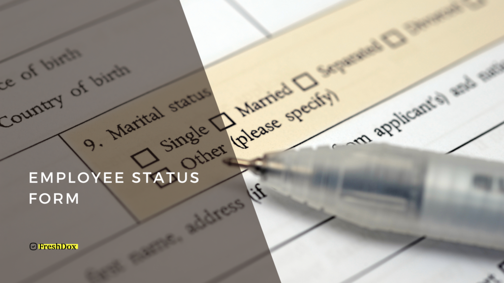 Employee Status Form Template - Freshdox