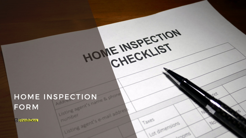Home Inspection Form Template - Freshdox