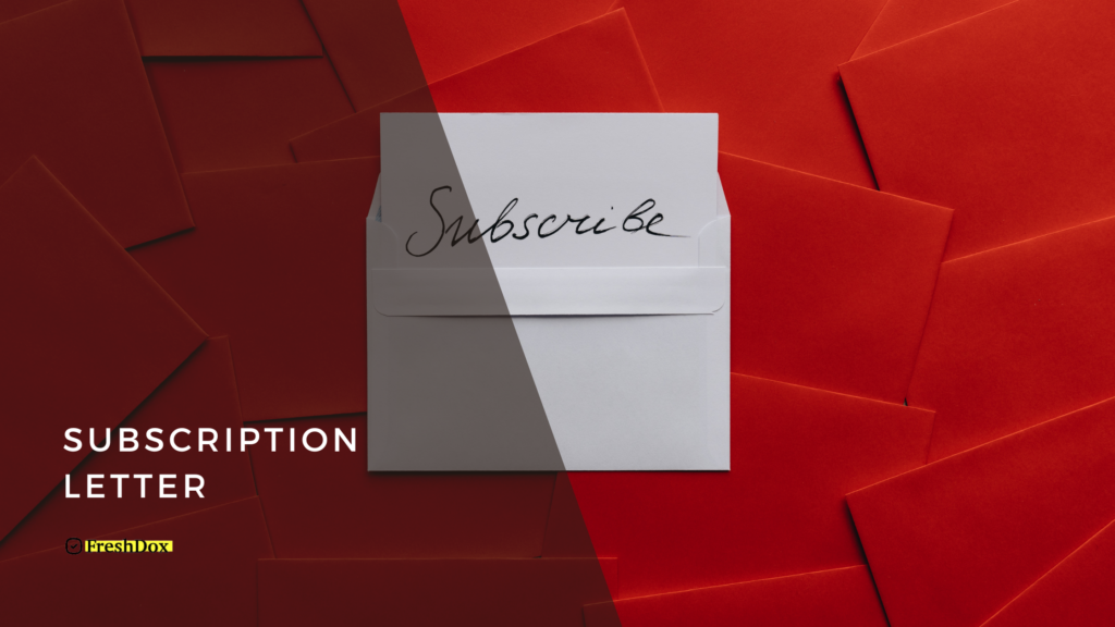 Subscription Letter Template - Freshdox