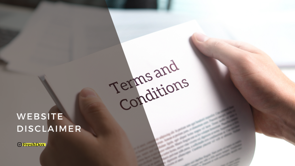 Website Disclaimer Template (Word & PDF) - Freshdox